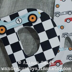 Race Car Letters, Vintage Car Letters, Baby Nursery - Custom Nursery ...