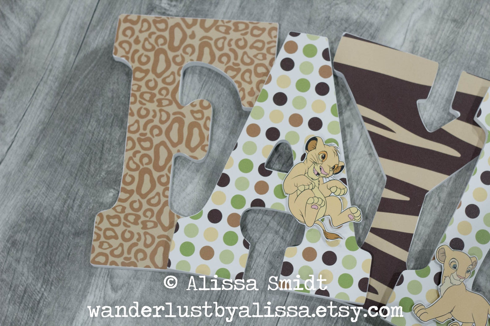 Lion King Letters Custom Wooden Letters Wild Adventure - Etsy