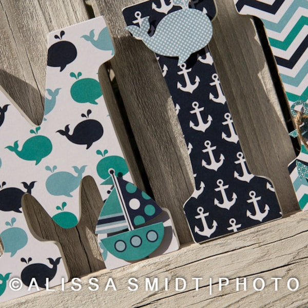 Navy Aqua Nursery - Etsy