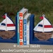 Sailboat Bookends, Custom Designed Wooden Bookends sailboat, Nautical ...