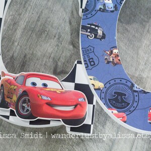 Cars Themed Letters, Custom Wooden Letters, Cars Decoration - 9 Inch ...