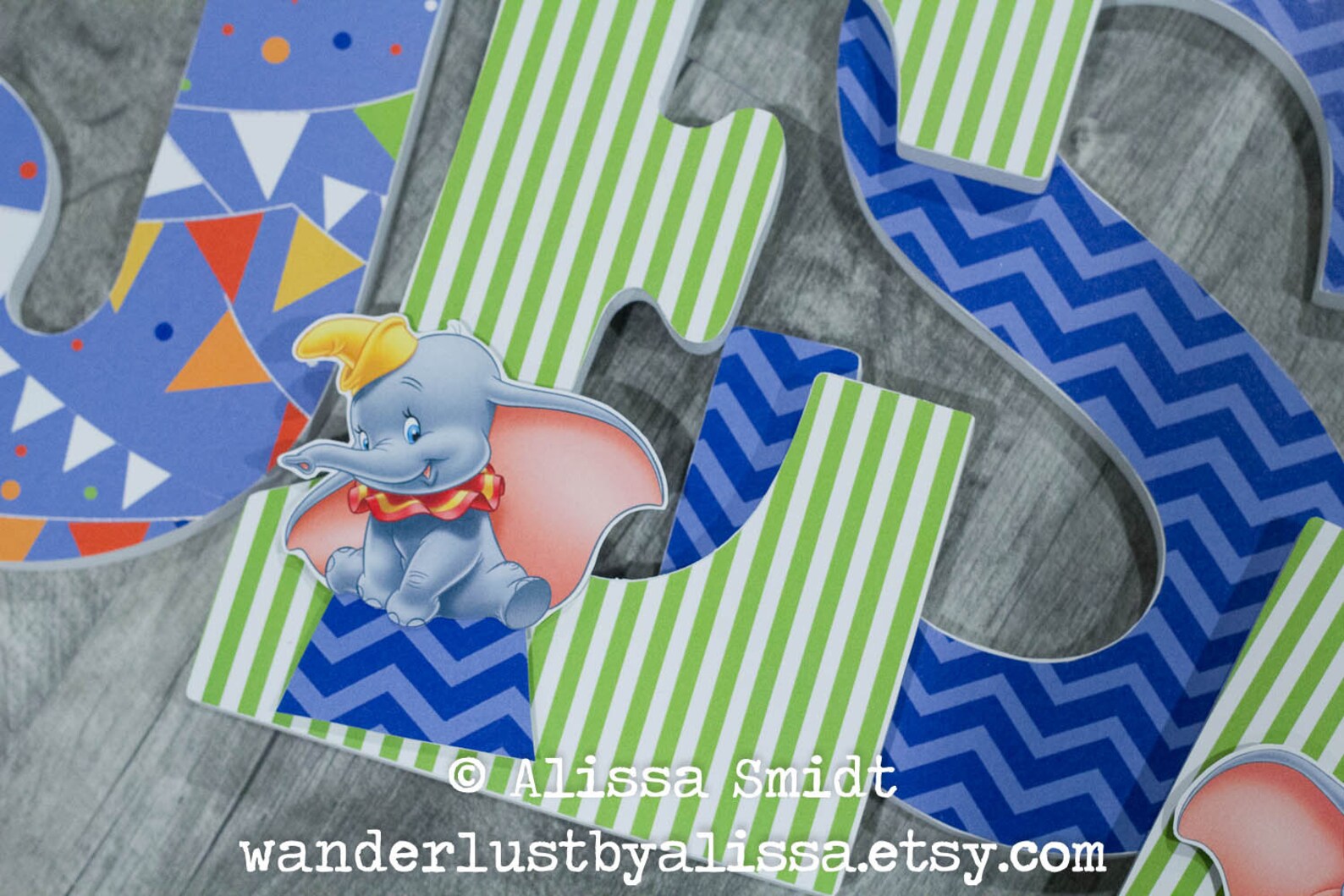 Dumbo Letters Custom Letters Wooden Nursery Letters dumbo | Etsy