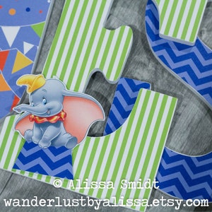 Dumbo Letters - Custom Letters, Wooden Nursery Letters (dumbo, Elephant ...
