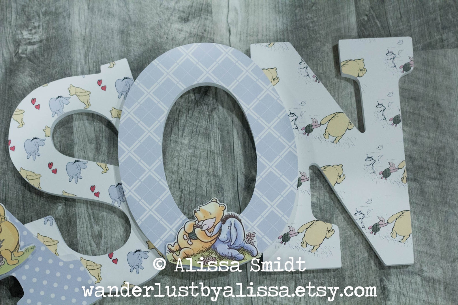 Winnie the Pooh Nursery Letters, Custom Wooden Letters Classic ...