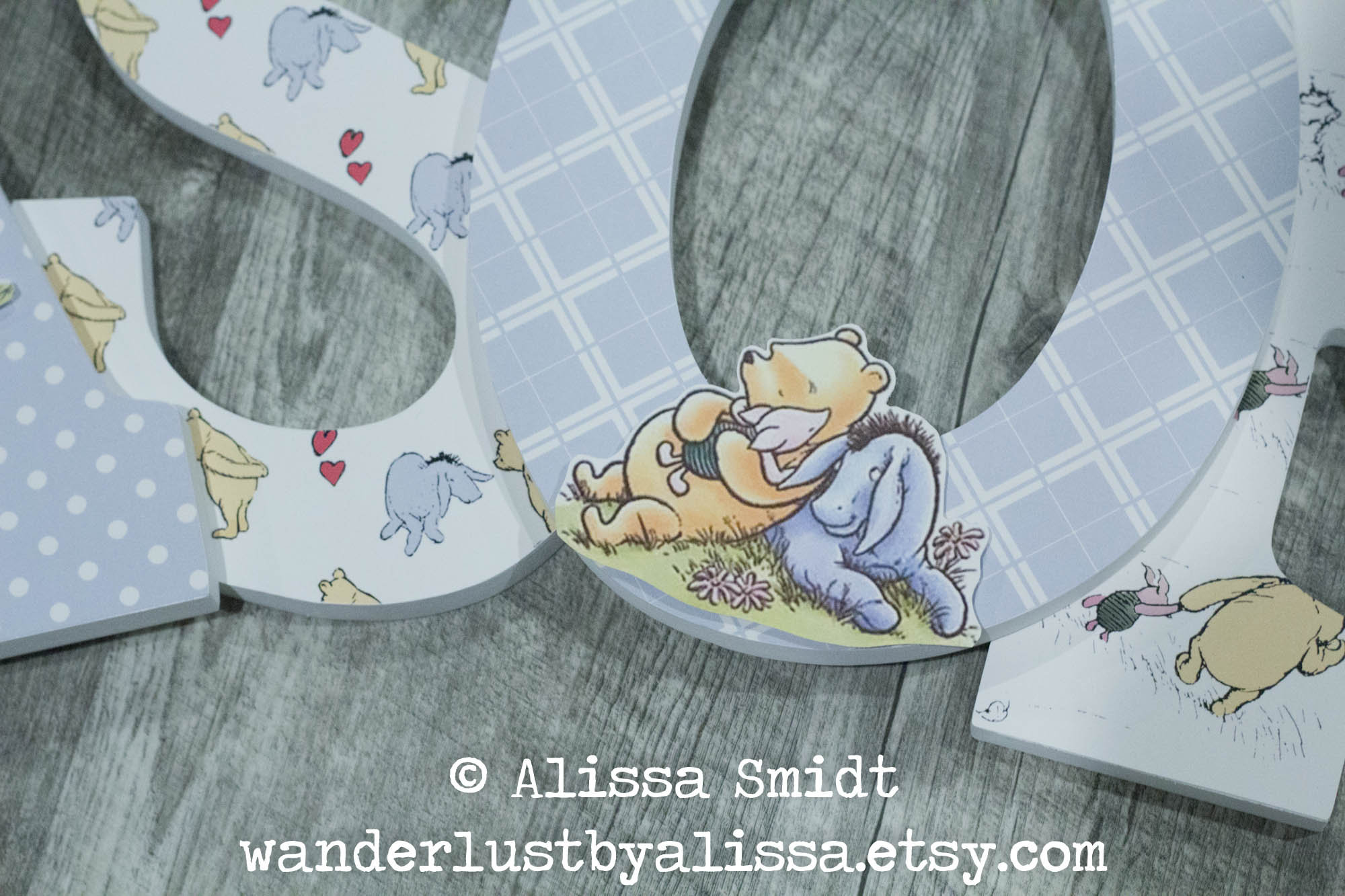 Winnie the Pooh Nursery Letters Custom Wooden Letters Classic - Etsy