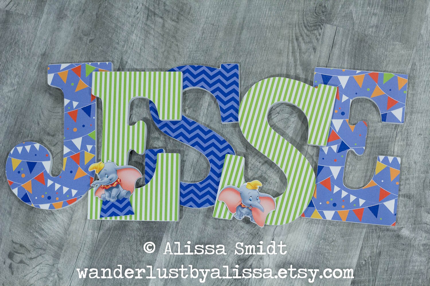Dumbo Letters Custom Letters Wooden Nursery Letters dumbo | Etsy