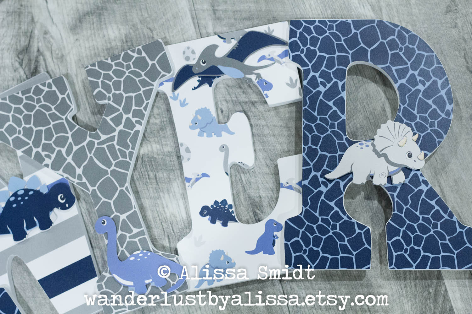 Dinosaur Roar Nursery Letters Custom Dino Letters Dino | Etsy