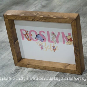 Winnie the Pooh Personalized Chunky Sign Pooh Bear Name Sign - 8x10 ...