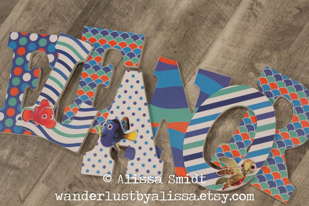 Finding Nemo Letters - Custom Letters, Wooden Nursery Letters (finding ...