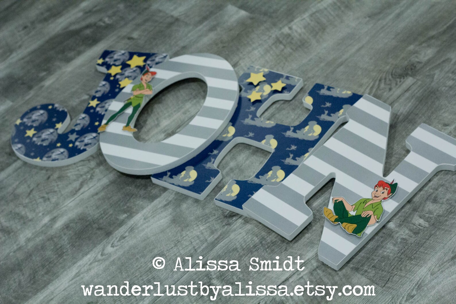 Peter Pan Custom Wood Letters 12 Inch Size Large Nursery Letters peter ...