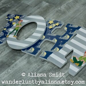 Peter Pan Custom Wood Letters - 12 Inch Size Large Nursery Letters ...