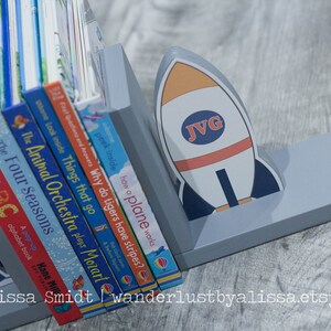 Astronaut and Rocket Wood Bookends Custom Created Space Themed ...