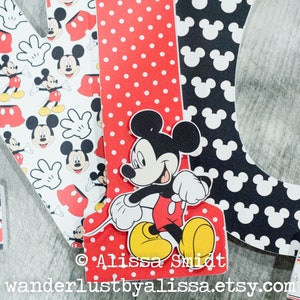 Mickey Mouse Letters, Custom Wooden Letters, Baby Name Letters - 9 Inch ...