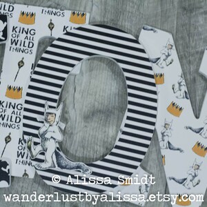 Where the Wild Things Are Letters - Custom Designed Wooden Letters ...