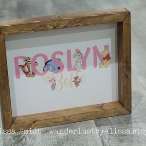 Winnie the Pooh Personalized Chunky Sign Pooh Bear Name Sign - 8x10 ...
