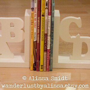 ABCD Wooden Letter Bookends - Custom Created to Coordinate With Your ...