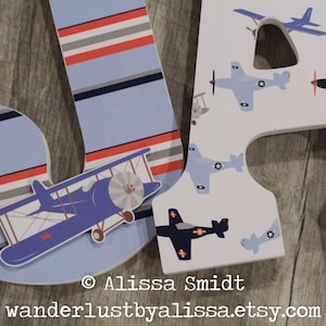 Airplane Theme Take Flight Custom Nursery Letters - Custom Nursery ...