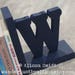 Navy Letter Bookends, Initial Bookends, Wooden Custom Bookends Custom ...