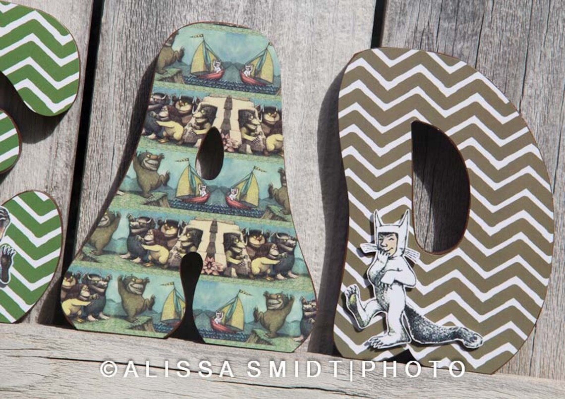 Where the Wild Things Are Themed Wooden Letters READ Nursery - Etsy