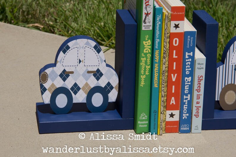Custom Designed Wooden Car Bookends Custom Created to - Etsy