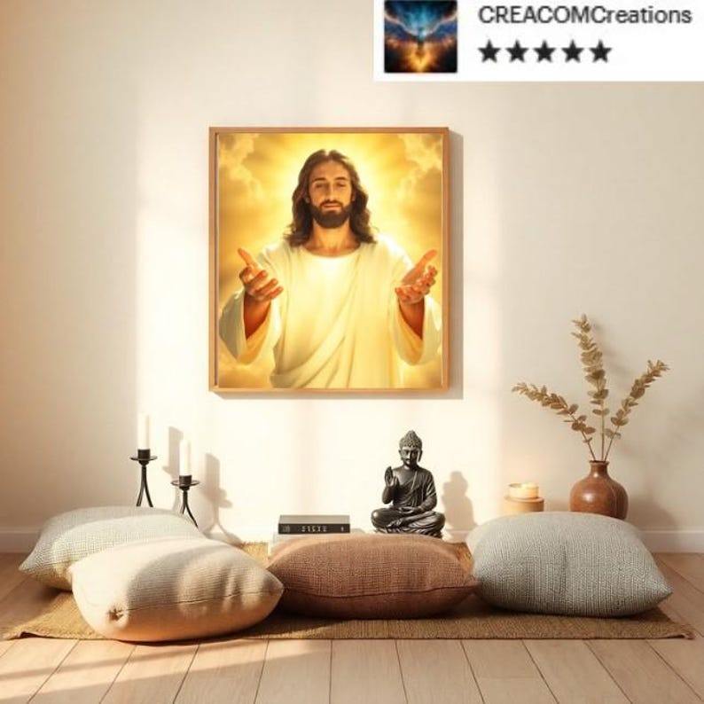 Jesus Poster – Light of the World | Spiritual Christian Wall Art | Zen ...