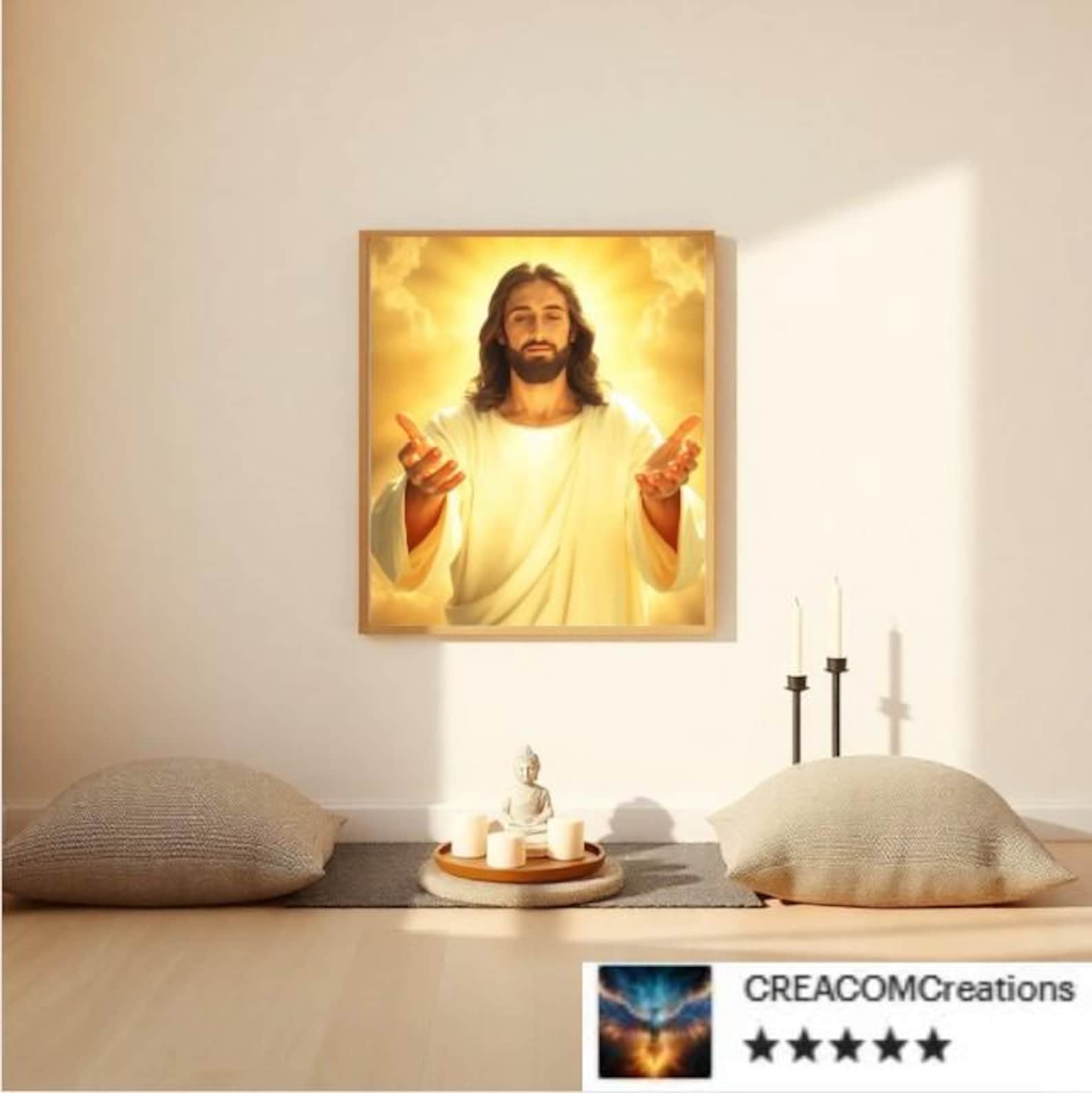 Jesus Poster – Light of the World | Spiritual Christian Wall Art | Zen ...