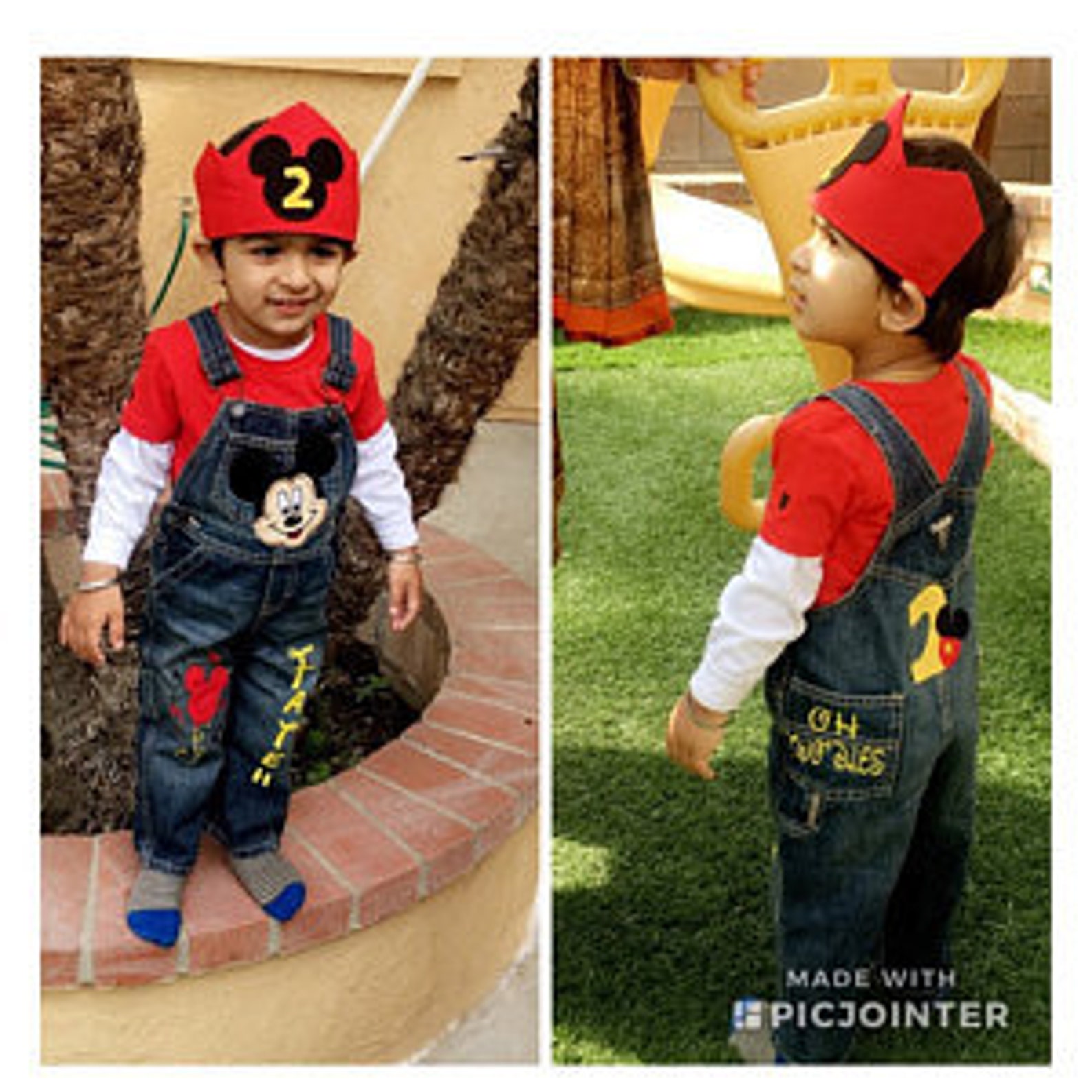 Disney Clothing Birthday Overalls-mickey Mouse Denim Bib - Etsy