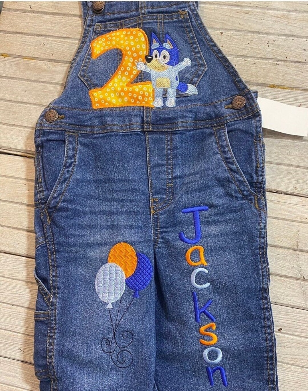 Bluey Baby Birthday Overalls/first Birthday Overalls/2nd Birthday ...