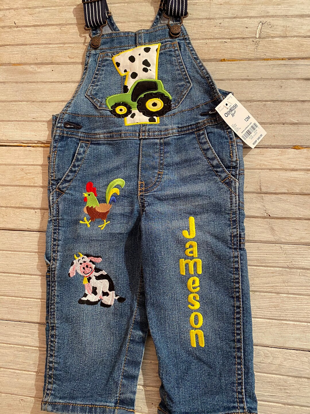 Birthday Farm Yard Overalls-birthday Farm Cow Pig Birthday Outfit ...