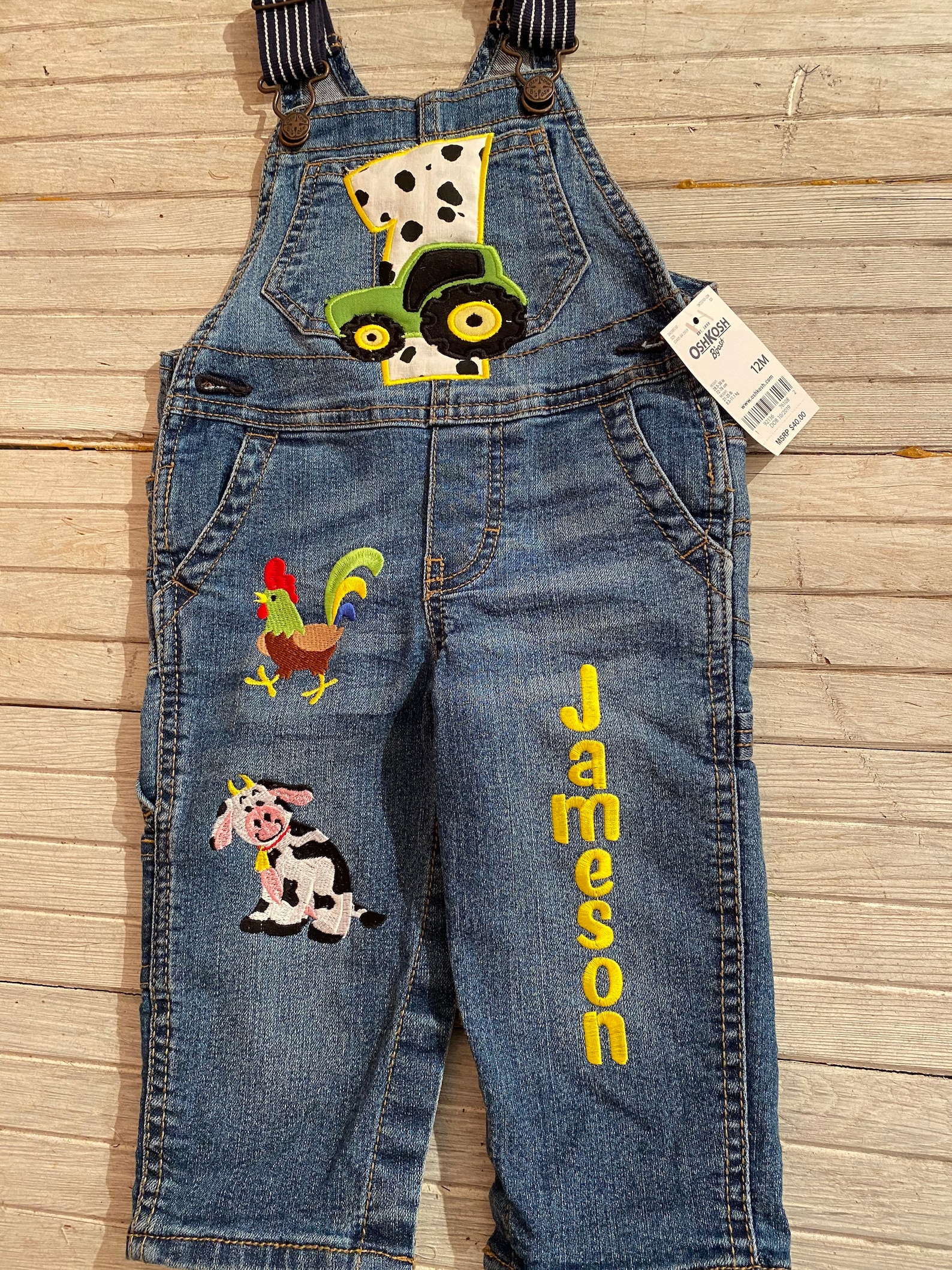 Birthday Farm Yard Overalls-birthday Farm Cow Pig Birthday - Etsy