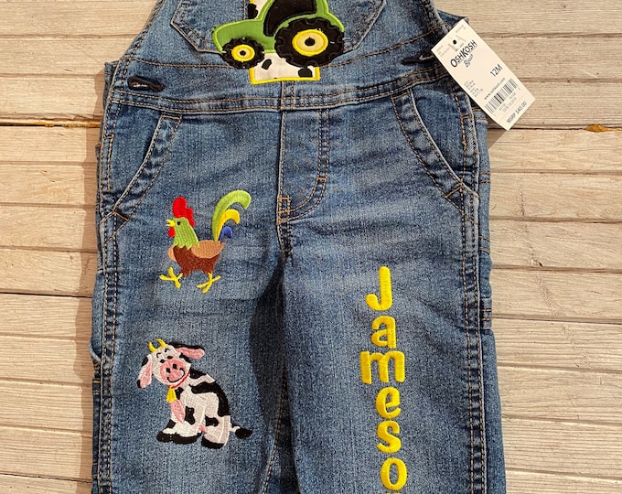 Birthday Farm Yard Overalls-birthday Farm Cow Pig Birthday Outfit ...