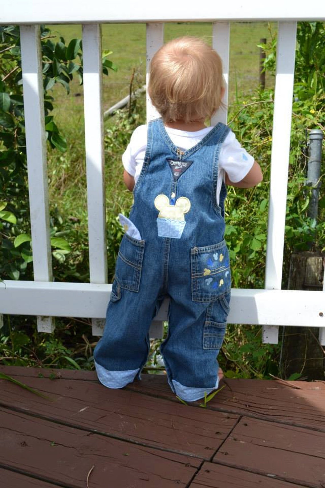 Baby Mickey Mouse Personalized First Birthday Overalls or - Etsy
