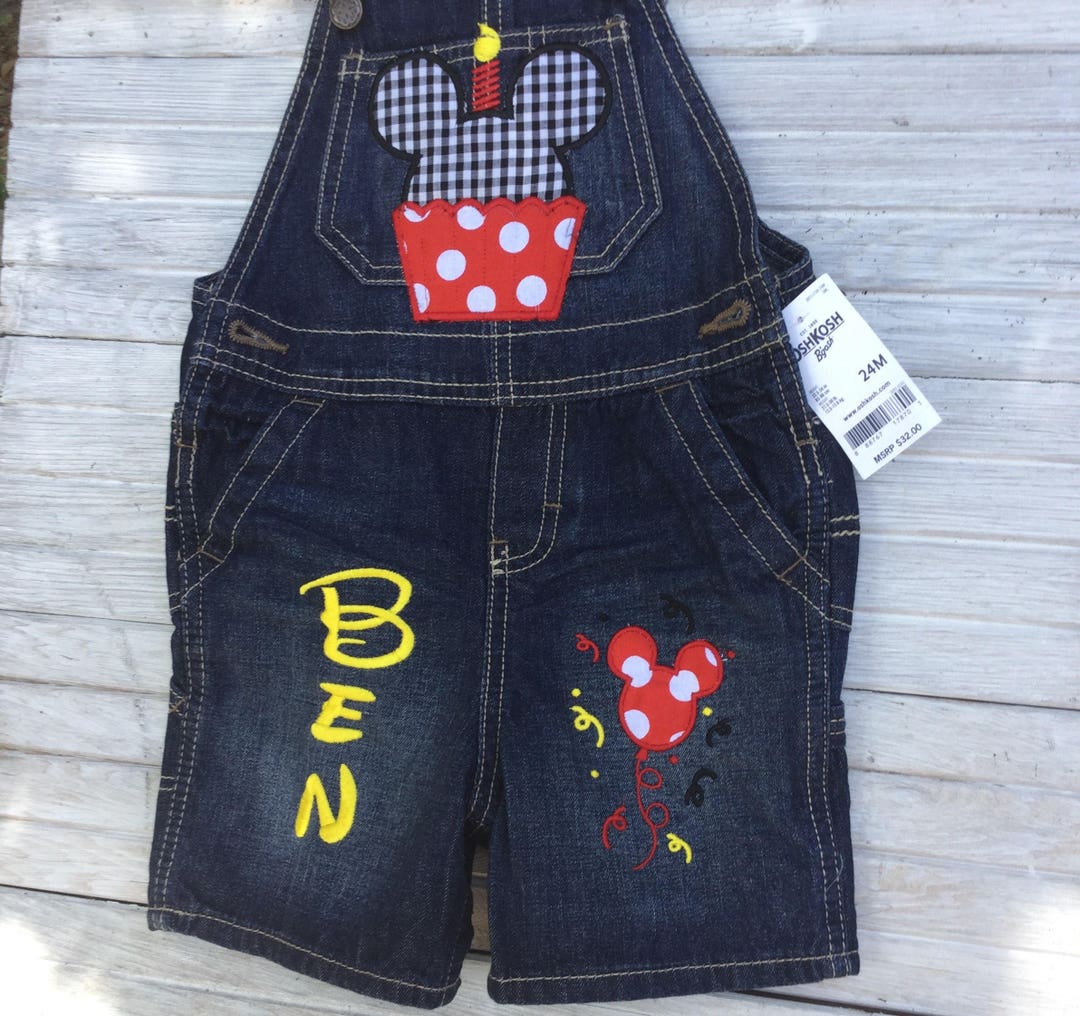 Mickey First Birthday Overalls-mickeybirthday-boy Mickey Mouse Overalls ...