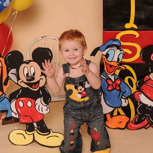 Mickey Mouse Custom Overalls - Etsy