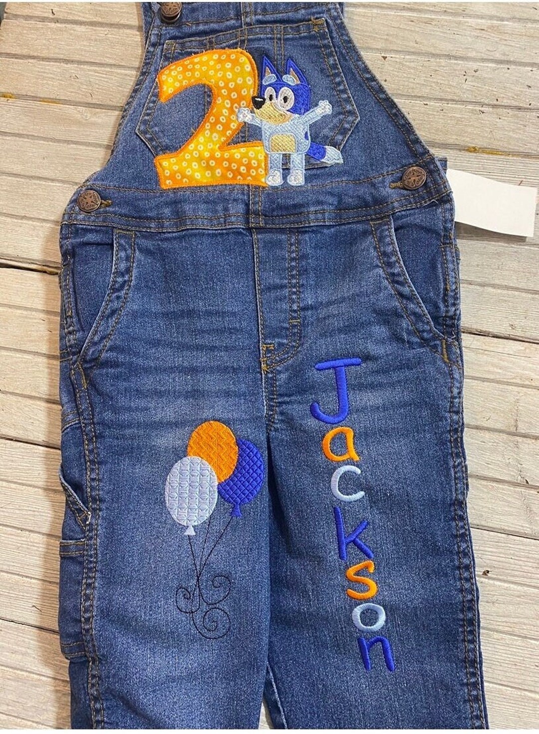 Blue Dog Orange Dog Birthday Overalls/heeler Dog Personalized Overalls ...