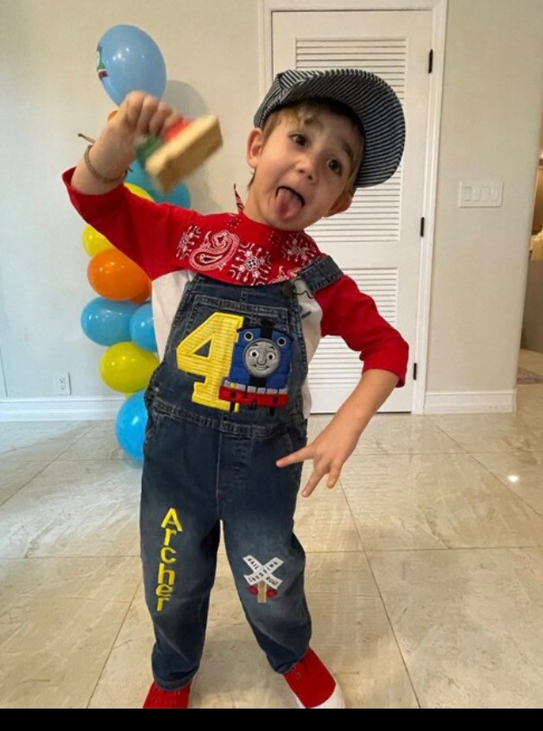 Train Birthday Overalls-train Birthday Outfit-train Birthday Clothes ...