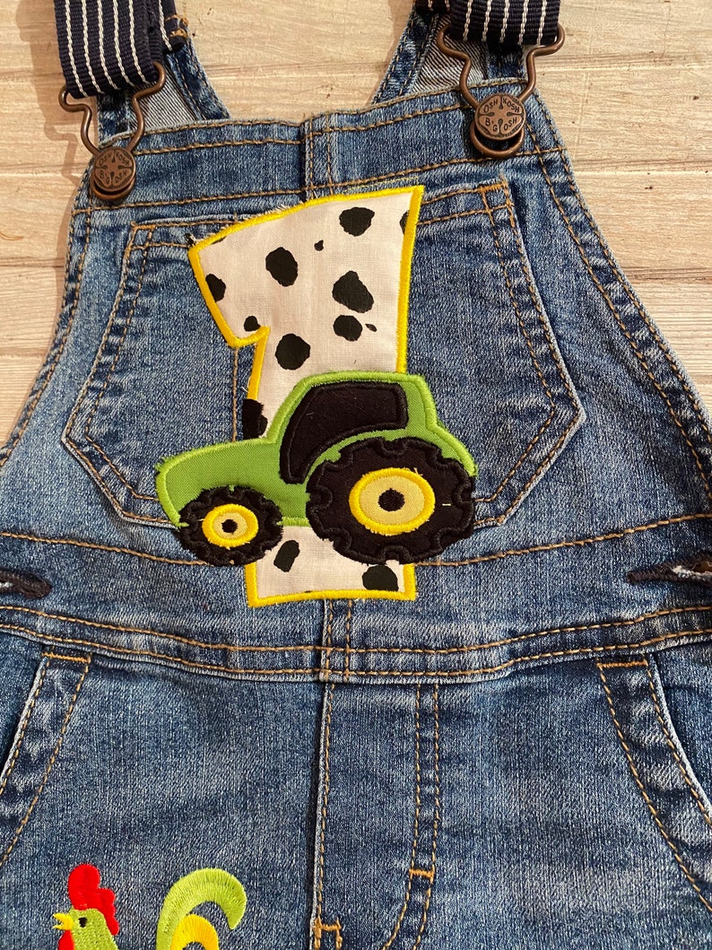 Birthday Farm Yard Overalls-birthday Farm Cow Pig Birthday - Etsy