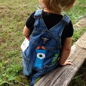 Personalized Silly Monsters First Birthday Overalls 12 Months 18 Months ...