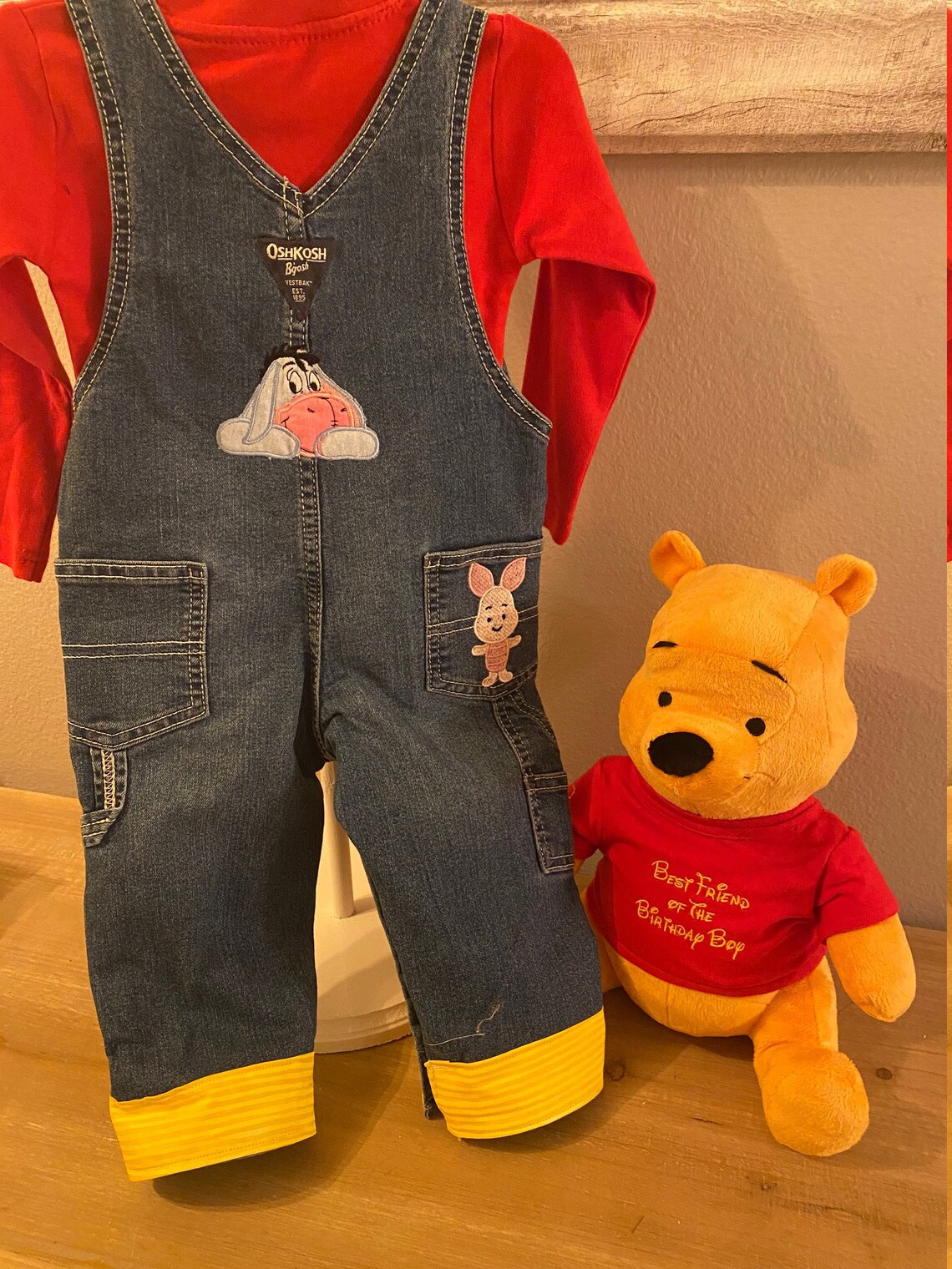 Pooh Custom Birthday Outfit With Custom Pooh Bear\boy's 1st Birthday ...