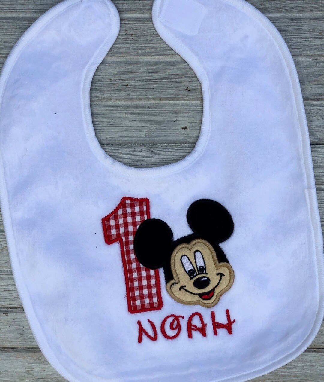 Custom Mickey Mouse Bib-mickey First Birthday Bib-cake Smash Bib-mickey ...
