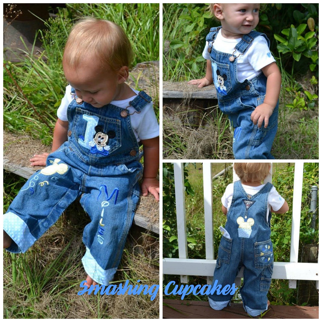 Birthday Overalls-mickey Mouse-baby Mickey Mouse - Etsy