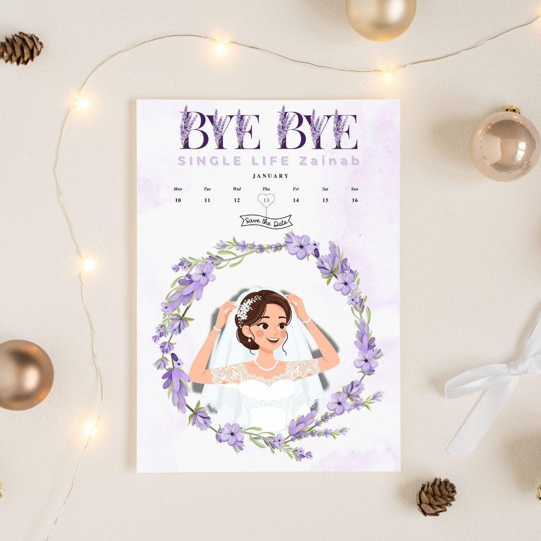 Editable Bye Bye Single Life Bride Bundle | Canva Template ...