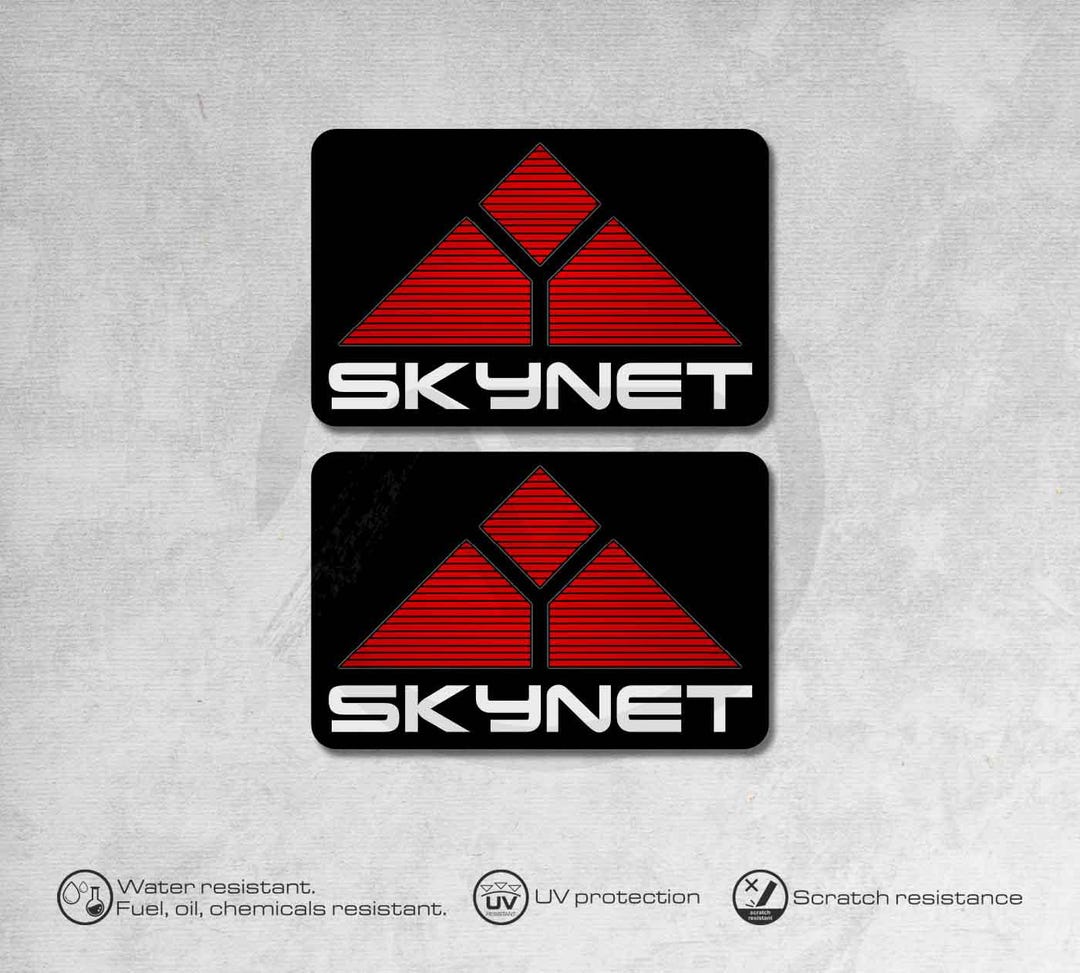 Skynet Stickers (set of 2) – Terminator Inspired Vinyl Decal – Skynet ...