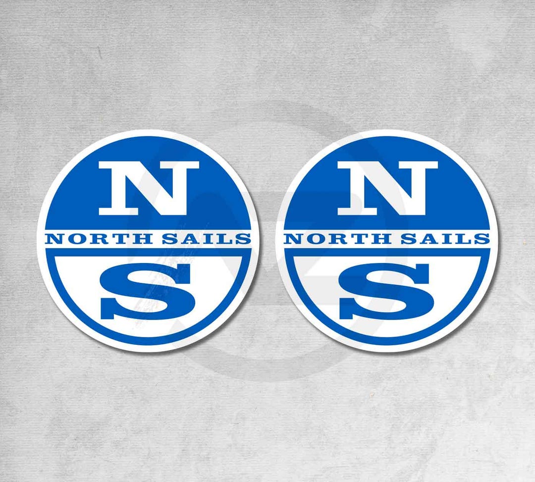 North Sails Stickers, Set of 2 Stickers, Magnets, Car, Bike, Laptop ...