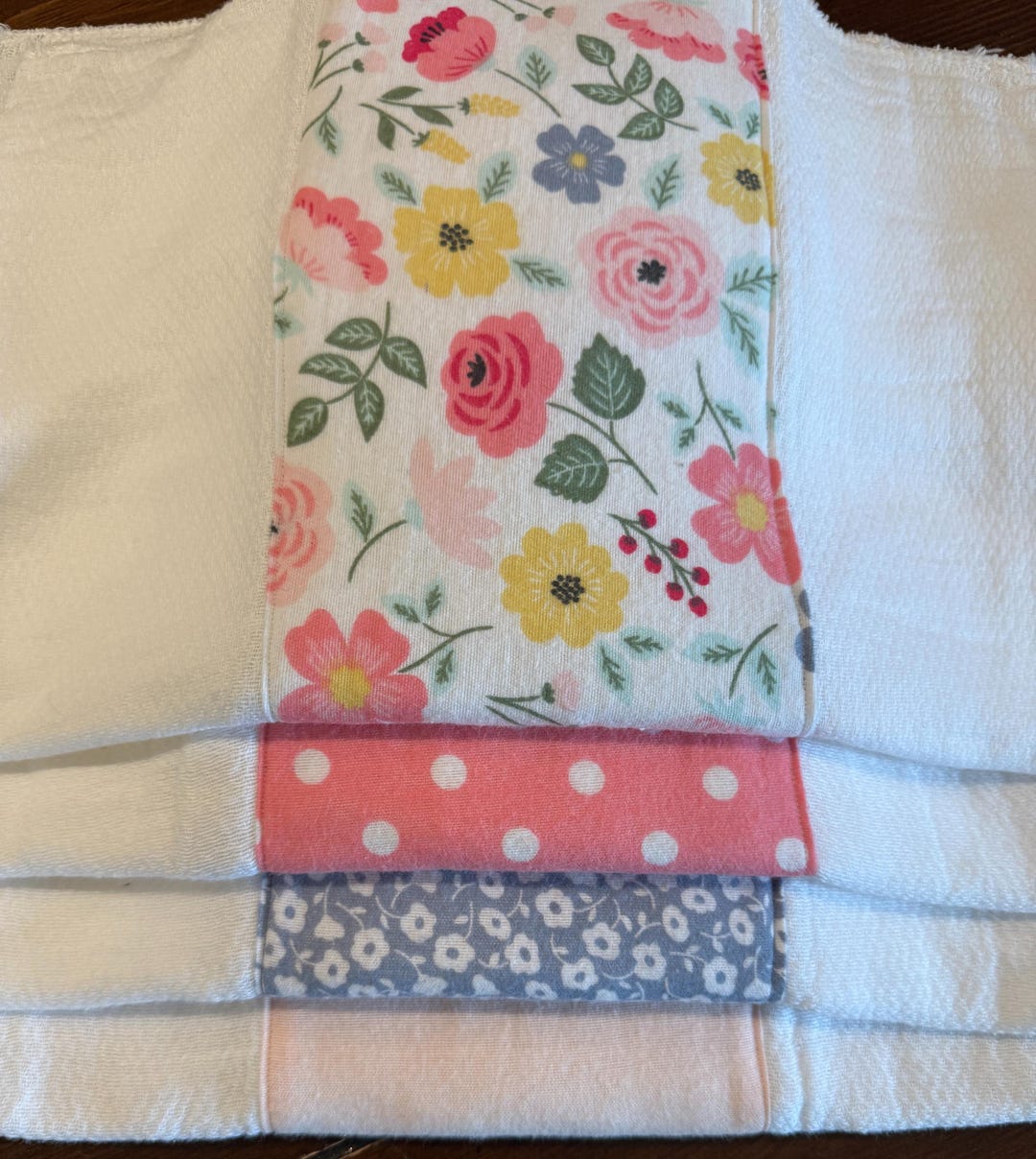 Burp Cloths - Blush Floral (set of 4) - Etsy
