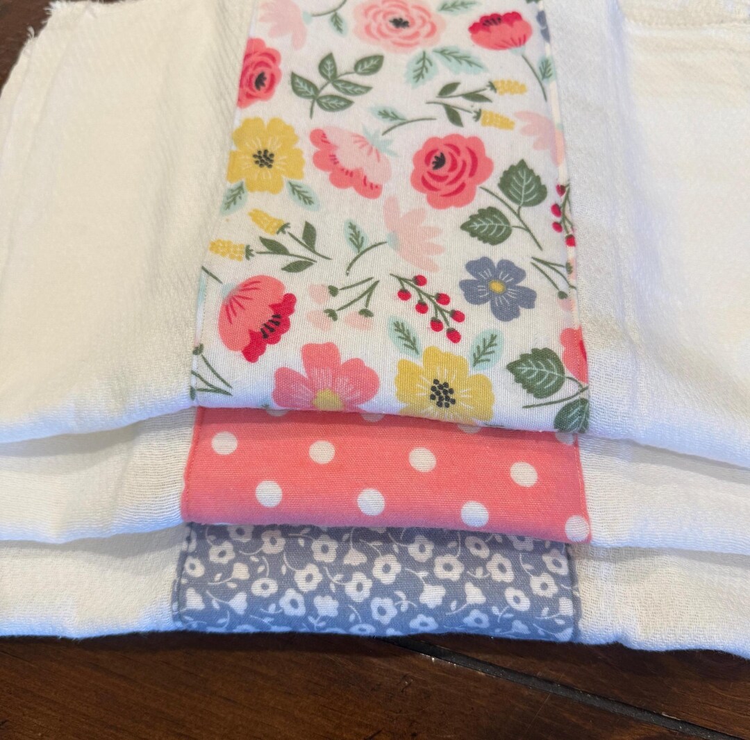 Blush Floral (set of 3 Burp Cloths) - Etsy