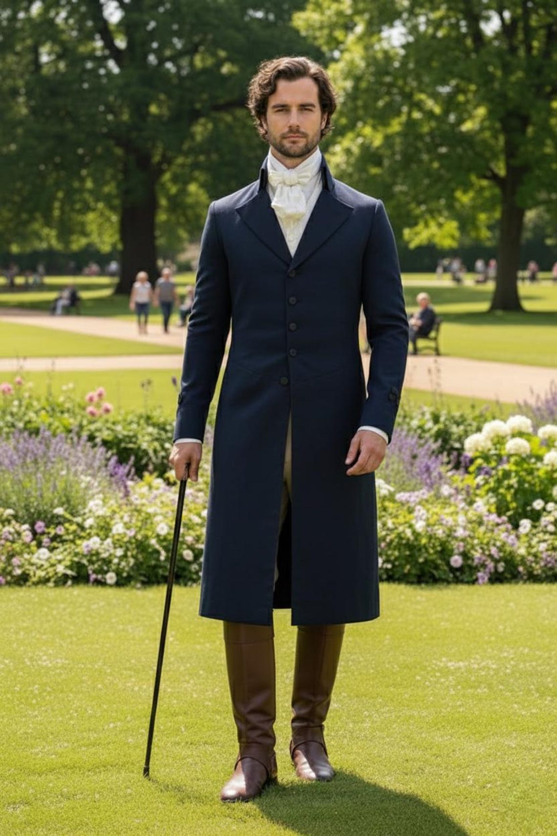 Mr. Darcy Blue Wool Tailcoat, Custom Regency Gentleman Outfit - Etsy