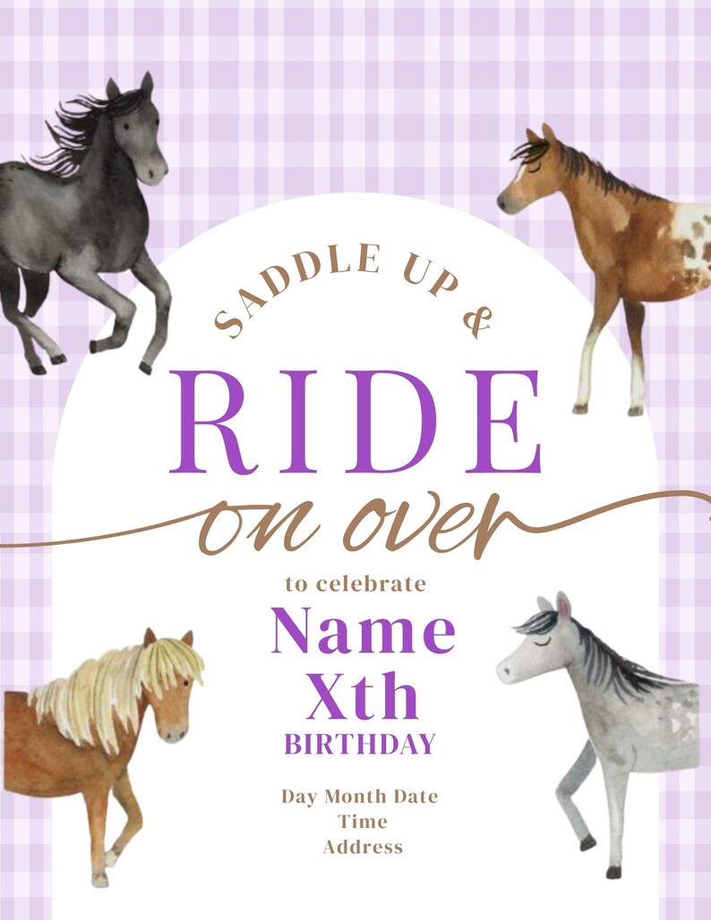 Saddle up & Ride on Over Birthday Invite - Etsy