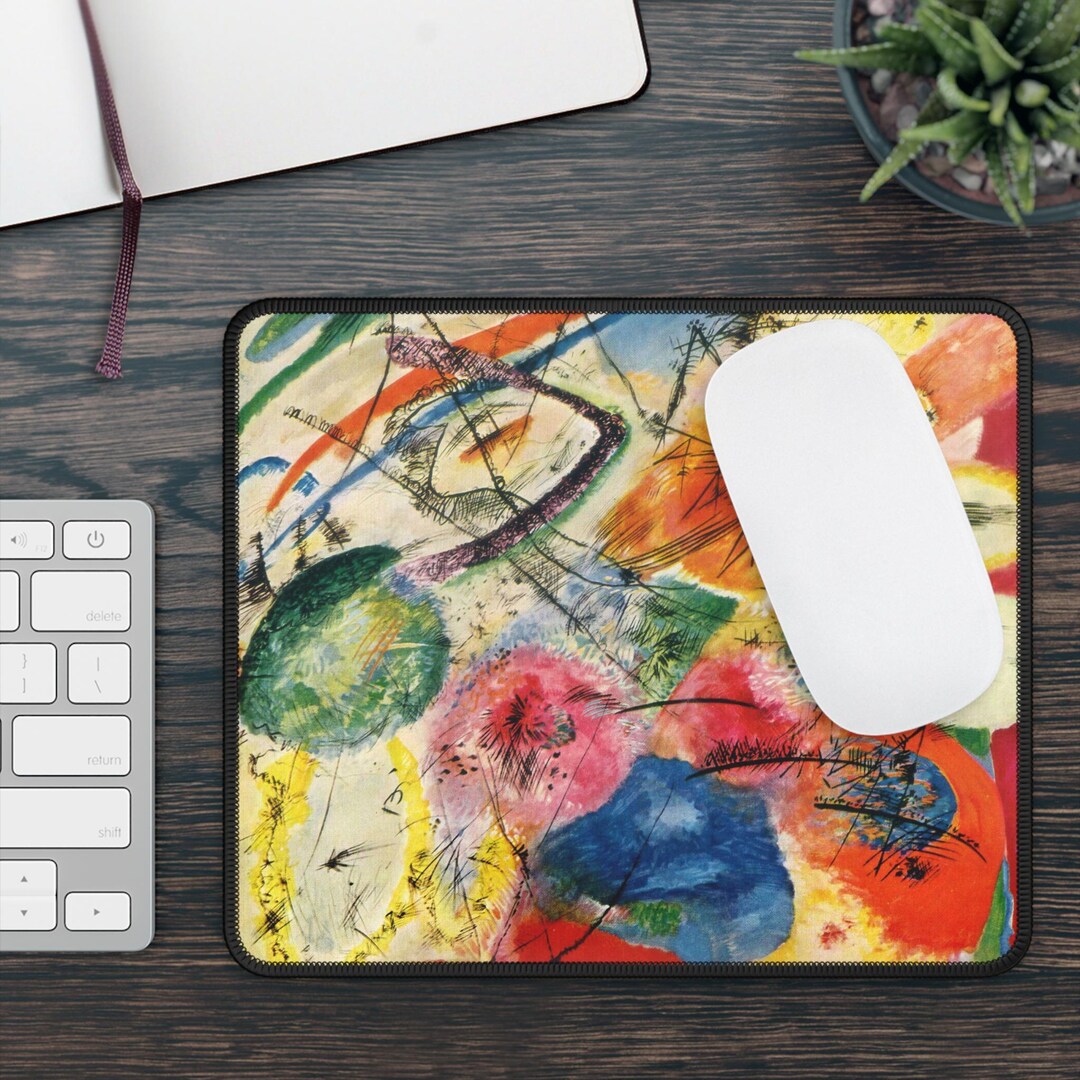 Abstract Art Color Splash Gaming Mouse Pad | | Bright Floral Artistic ...