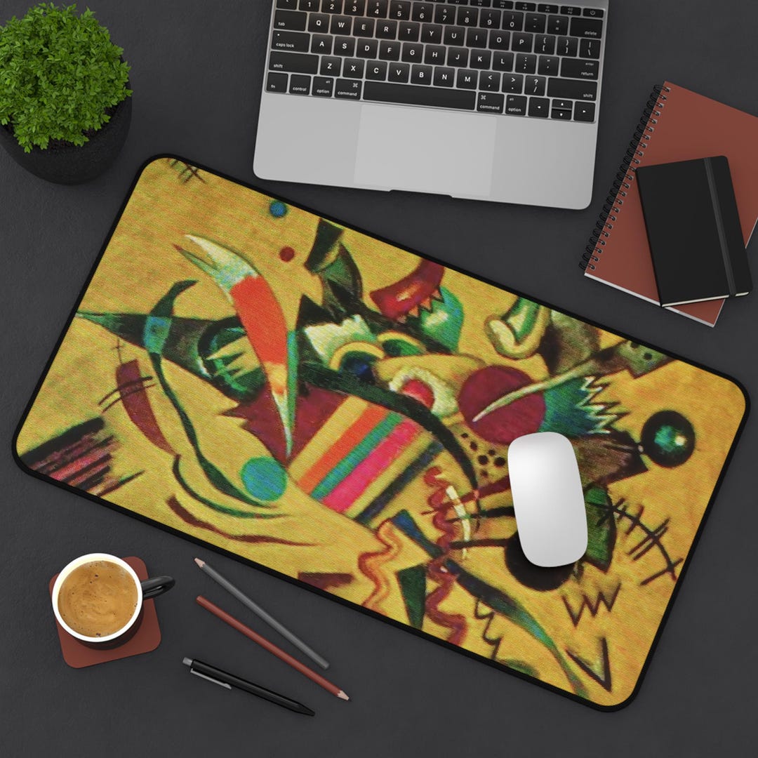 Abstract Kandinsky-style Composition Desk Mat | Colorful Geometric Art ...